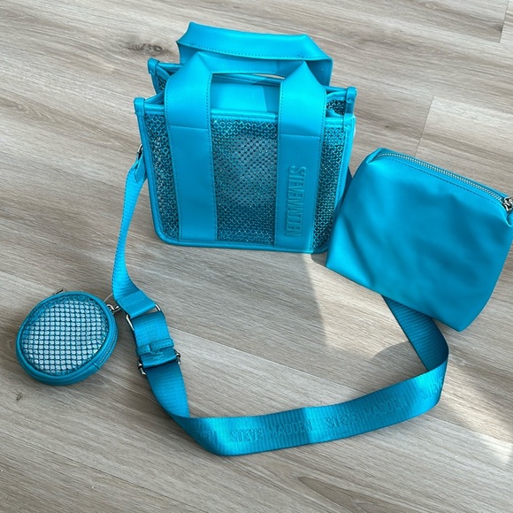 Steve Madden | Bags | Steve Madden Clear Mesh Bwebber Satchel Crossbody ...